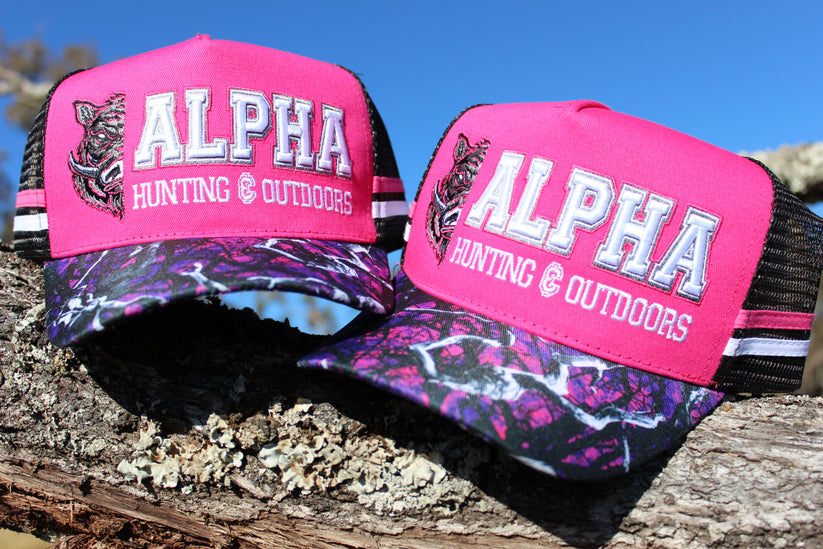 Alpha Trucker Caps – Signature Camo Collection – Alpha Hunting and Outdoors